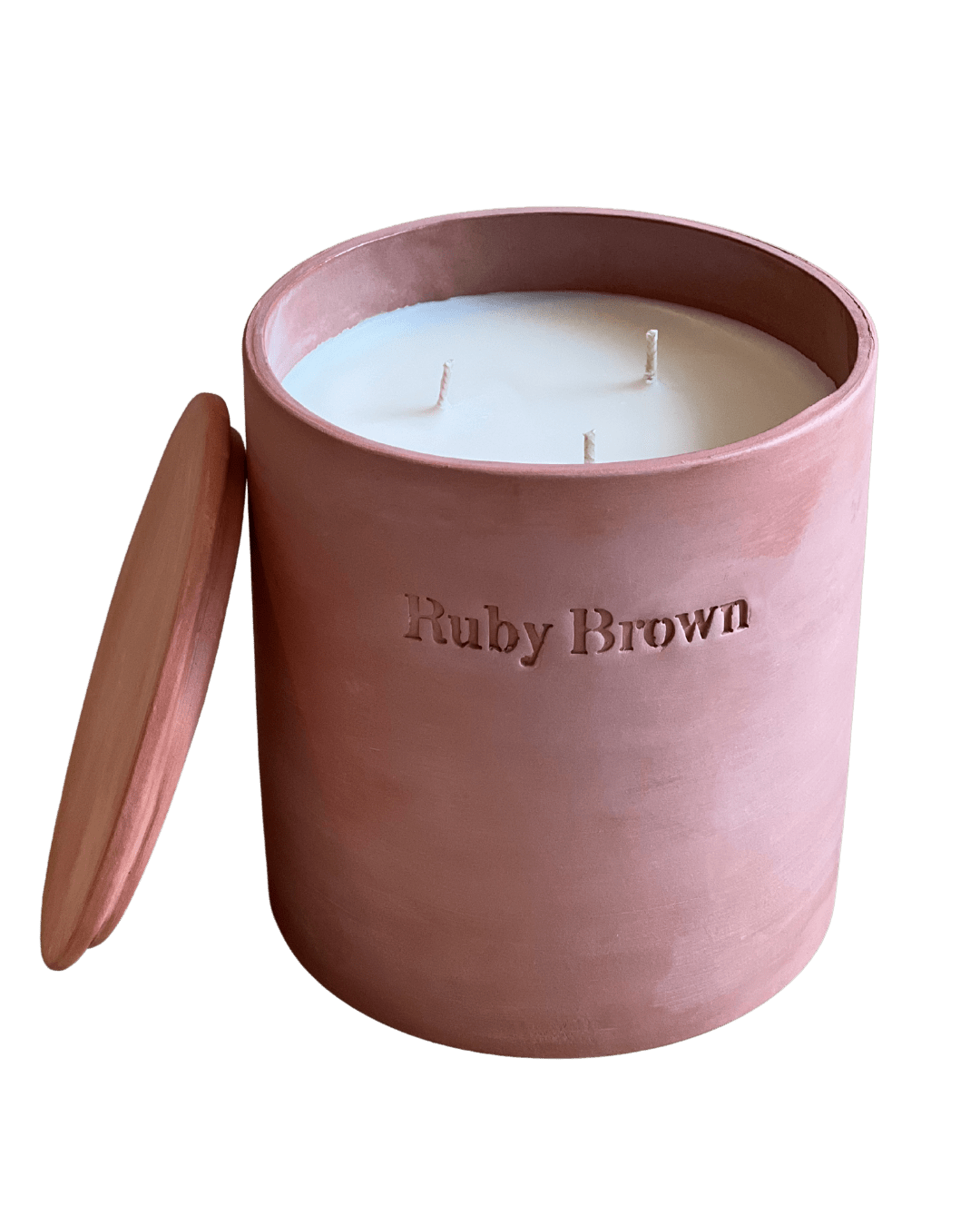 Terracotta 3-wick Candle – Ruby Brown
